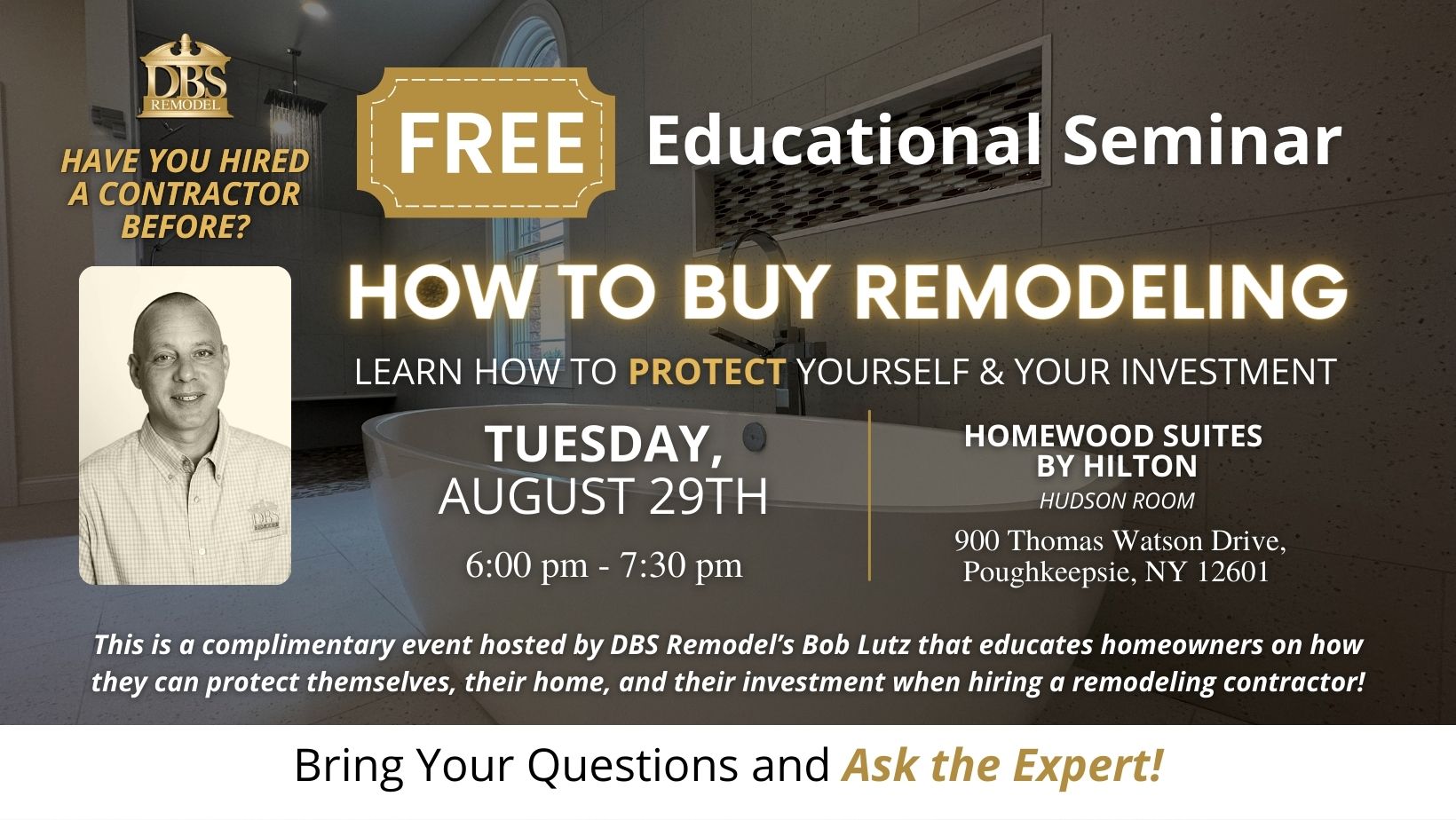 FREE Educational Seminar, “How to Buy Remodeling" - DBS Remodel